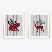 Buffalo Plaid Lumberjack Prints - Set of 2 – Wall and Wonder