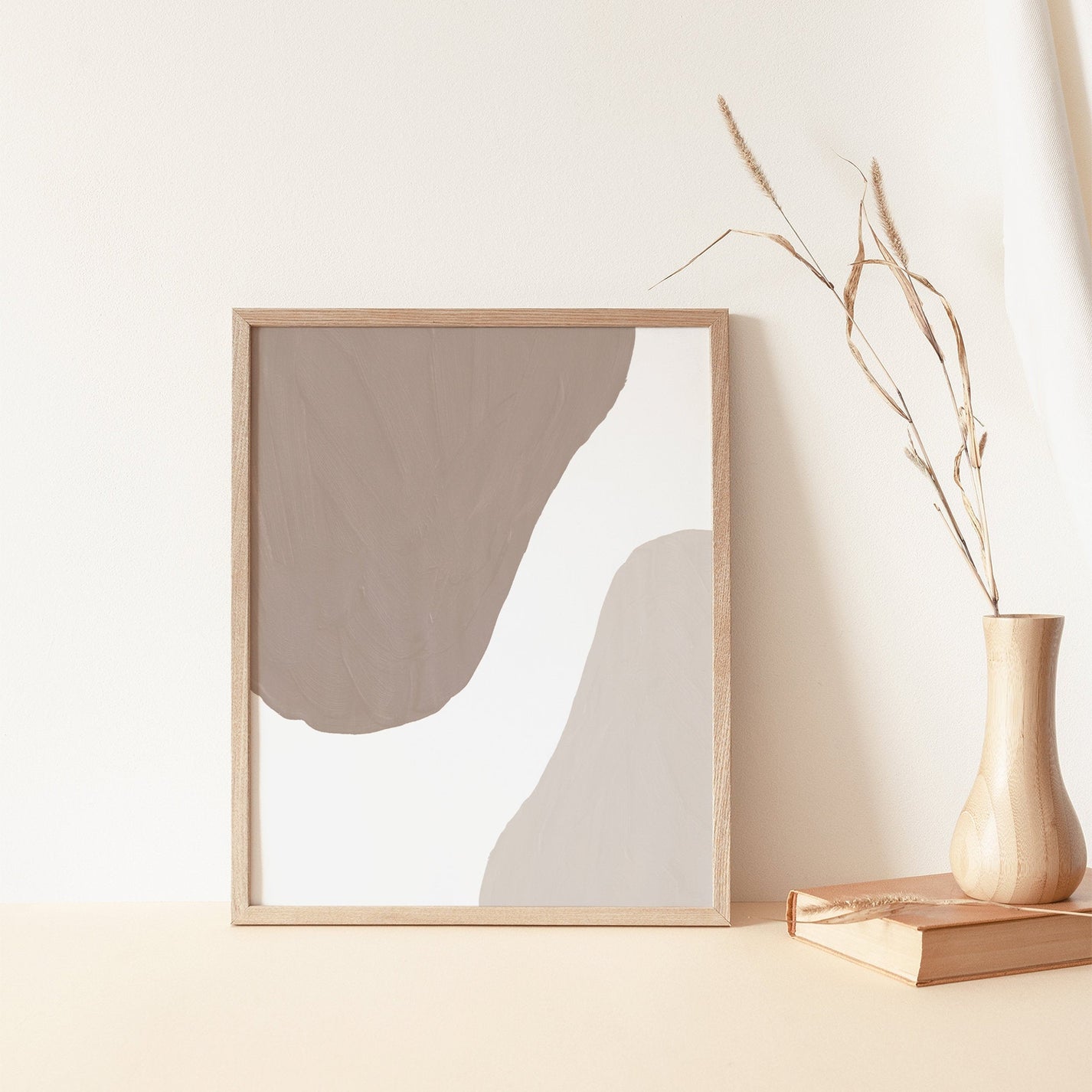 Abstract Beige Shapes 1 – Wall and Wonder