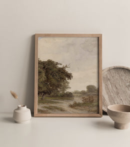 Vintage Forest Trees with Path Wall Art – Wall and Wonder